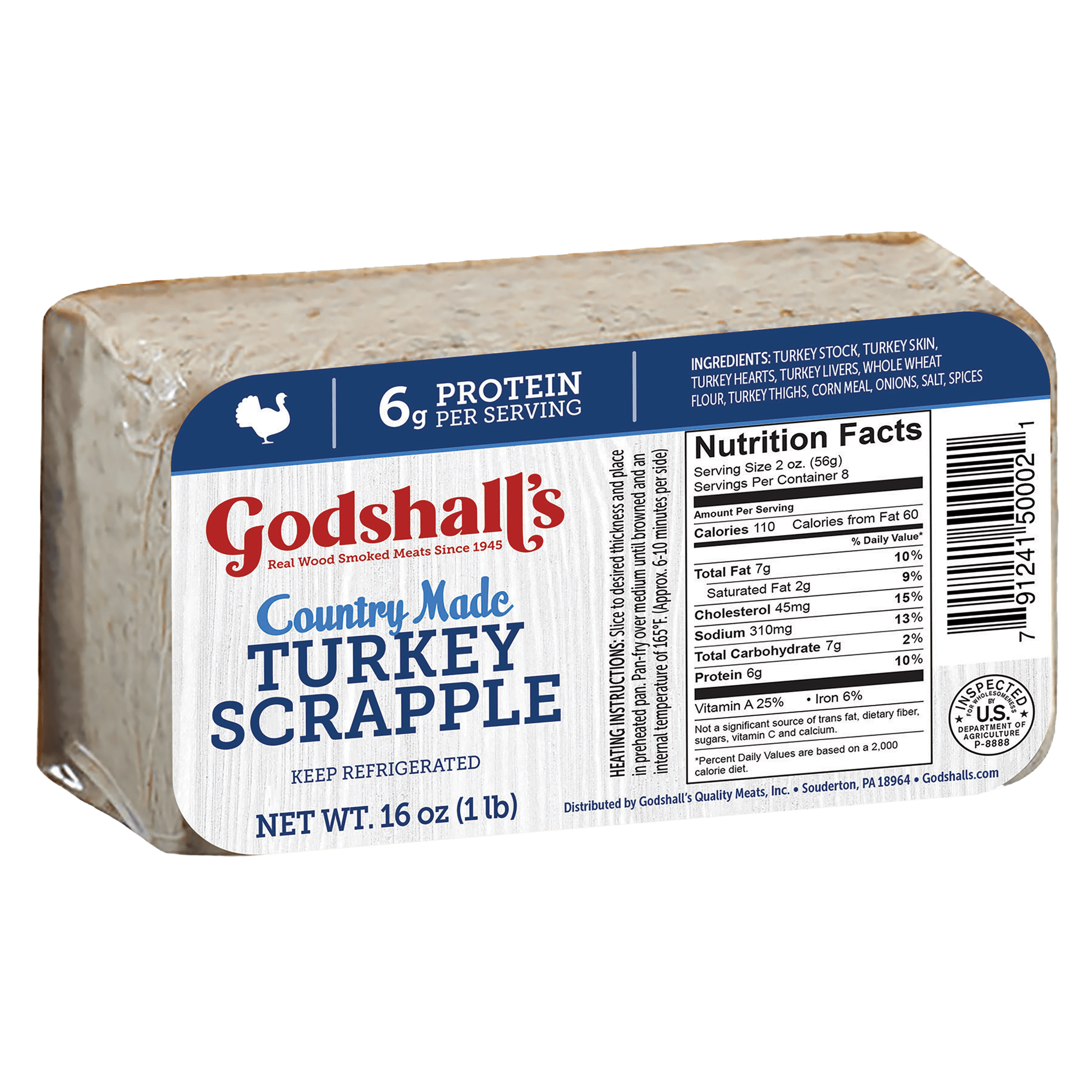 Turkey Scrapple - Godshall's - Real Wood Smoked Meats Since 1945
