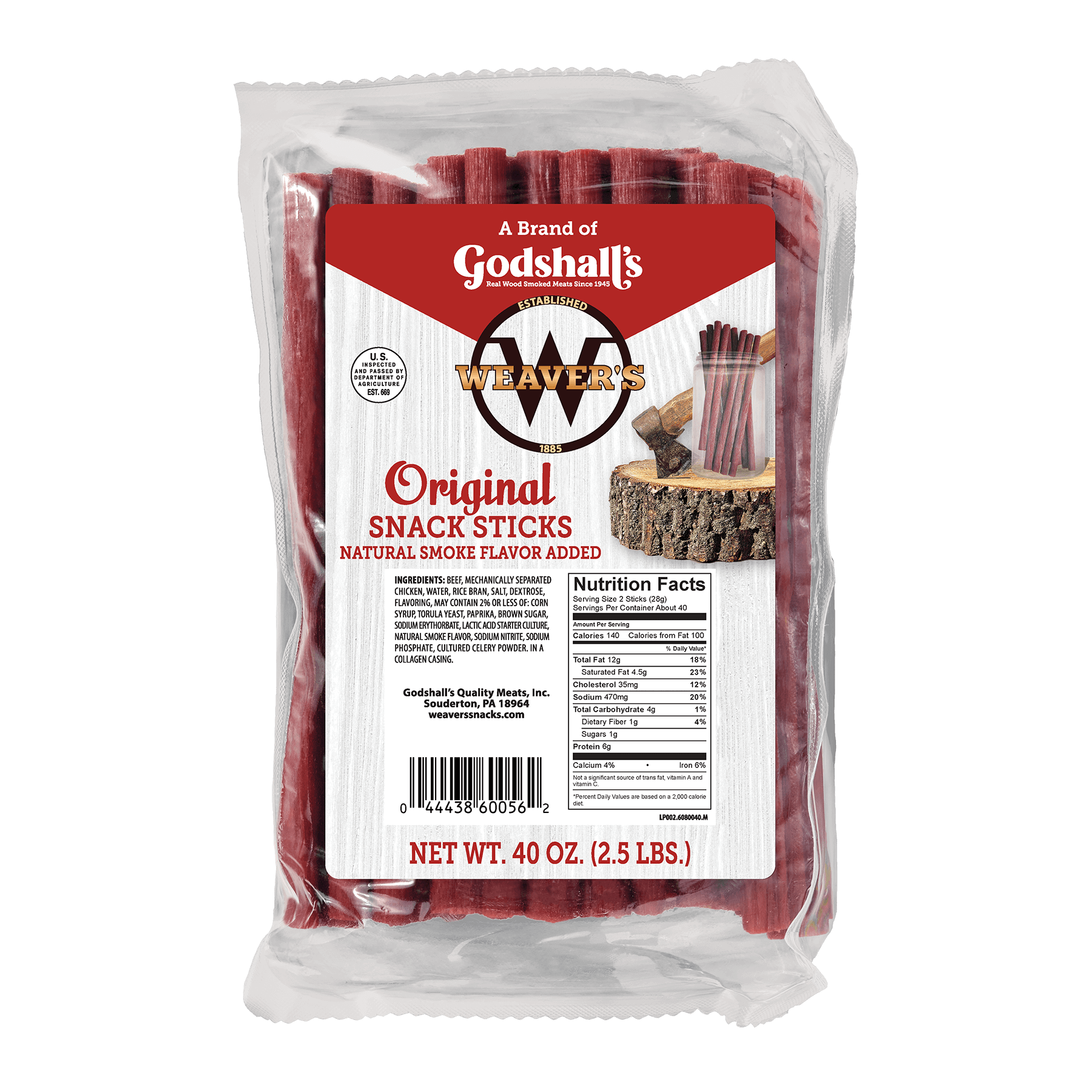 Original Snack Sticks - Godshall's - Real Wood Smoked Meats Since 1945